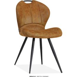OMG Design Esszimmerstuhl &raquo;Miracle&laquo; (Set) 2 Stk.Esszimmerstuhl, pflegeleichter Bezug braun Polyester B/H/T: 54cm x 88cm x 63,5cm, 2 Stk., Stoff 
