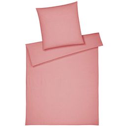 Elegante Bettw&auml;sche &raquo;Breezee&laquo; 2 angenehmes Hautgef&uuml;hl rosa Halbleinen, Obermaterial: 50% Baumwolle, 50% Leinen B/L: 155cm x 220cm, 1 Stk., 1 Stk., Halbleinen, 