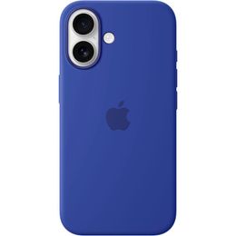 Apple Smartphone-H&uuml;lle &raquo;iPhone 16 Silikon Case mit MagSafe&laquo; Smartphones 15,5 cm (6,1 Zoll) blau Mikrofaser, Silikon Speziell f&uuml;r das iPhone 16 entwickelt, 