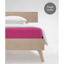 Fleuresse Spannbettlaken &raquo;Jenny C aus feinf&auml;digem Mako-Jersey&laquo; f&uuml;r Matratzen bis 23 cm H&ouml;he lila Mako-Jersey, Obermaterial: 100% Baumwolle B/L: 120cm 