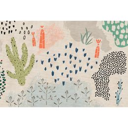 Livingwalls living walls Fototapete &raquo;Walls by Patel Crayon Garden 2&laquo; glatt Vlies, Wand, Schr&auml;ge beige Vlies B/L: 4m x 2,7m