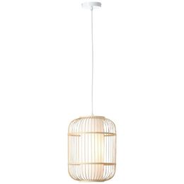 Brilliant Pendelleuchte &raquo;Bones&laquo; E27 1 Stk. H&auml;ngelampe natur/wei&szlig; beige 1, &Oslash; 30cm H: 150cm, 1 Stk.
