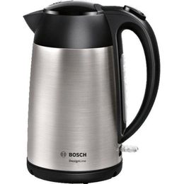 Bosch Wasserkocher &raquo;DesignLine TWK3P420, Ausgie&szlig;en ohne Spritzer, Tassenanzeige&laquo; 1,7 l 2400 W &Uuml;berhitzungsschutz, Edelstahl/schwarz schwarz 