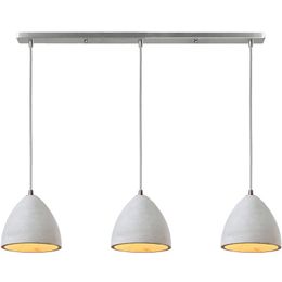 Salesfever H&auml;ngeleuchte &raquo;Nora&laquo; E27 3x Lampenschirme aus Beton grau 3, H: 120cm