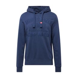 CAMP DAVID Sweatshirt 'The Craftsmen' male size XL marine blue / Navy / bright red / White