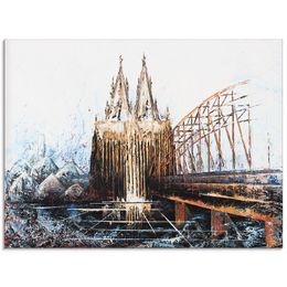 Artland Glasbild &raquo;K&ouml;ln Impression&laquo; Deutschland 1 Stk. tlg. in verschiedenen Gr&ouml;&szlig;en braun B/H/T: 60cm x 45cm, Glasbild Deutschland Querformat, 1 Stk.