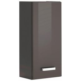 Welltime H&auml;ngeschrank &raquo;Ravenna&laquo; grau B/H/T: 30cm x 64cm x 20cm, T&uuml;ren: 1 Stk. T&uuml;renmit Anschlagd&auml;mpfern, herausnehmbare Einlegeb&ouml;den
