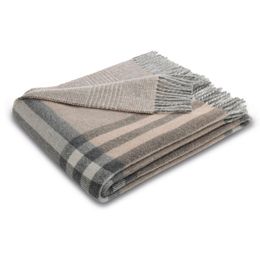 Biederlack Plaid &raquo;Plaid Twin Check&laquo; im klassischen Karodesign braun Kaschmir, Wolle B/L: 150cm x 200cm