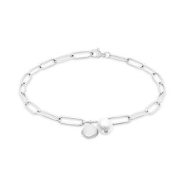 s.Oliver Damen s.Oliver Armband &raquo;Tag and Pearl&laquo; mit Perle (imitiert) 21cm, Edelstahl Perlen