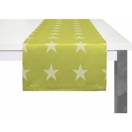 WIRTH Tischl&auml;ufer &raquo;Felino&laquo; gr&uuml;n Baumwolle, Polyester B/L: 40cm x 150cm, eckig