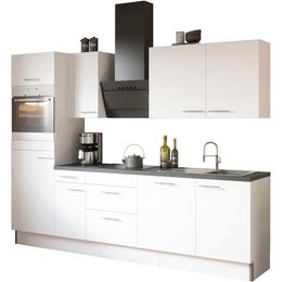 Optifit K&uuml;che &raquo;Klara&laquo; Breite 270 cm, wahlweise mit E-Ger&auml;ten wei&szlig; B/H/T: 270cm x 60cm, ohne E-Ger&auml;te