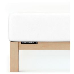 Schlafgut Spannbettlaken &raquo;Soft Contact&laquo; 100% Bio Baumwolle wei&szlig; Feinbiber, Obermaterial: 100% Baumwolle B/L: 200cm, 1 Stk., Feinbiber, 120-130x200 25cm