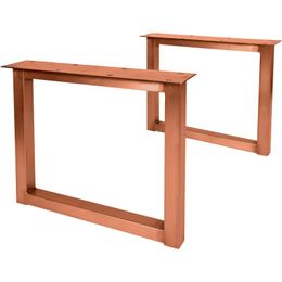 Sit Tischbein 1 Stk. tlg. modernes Kufen-Gestell braun Metall B/H/L: 75cm x 73cm, Metall
