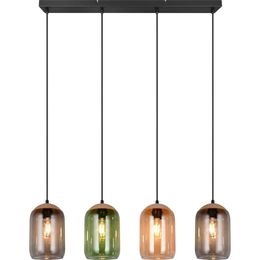 Trio Leuchten Pendelleuchte &raquo;CORK, mehrflammige H&auml;ngelampe mit bunten Glasschirmen exkl E27 max 10W&laquo; E27 1 Stk. warmwei&szlig; - kaltwei&szlig; aus min. 50% 