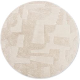 Sch&ouml;ner Wohnen Kollektion SCH&Ouml;NER WOHNEN-Kollektion Teppich &raquo;Blaze 252&laquo; rund 28 mm H&ouml;he Indoor, pflegeleicht, verschiedene Formen, Hoch Tief Struktur beige Polyester B : 160cm 