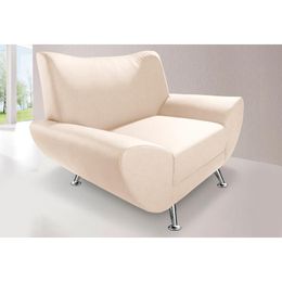 Home Affaire Sessel &raquo;Saltare elegant und komfortabel, toller Designfu&szlig;, Breite 112cm&laquo; beige Luxus-Microfaser ALCAZAR (100% Polyester);Feinstruktur (