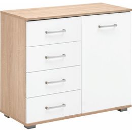 Priess Kombikommode &raquo;Barcelona mit 4 Schubk&auml;sten und T&uuml;r in 6 Farben&laquo; wei&szlig; Holzwerkstoff B/H/T: 82cm x 71cm x 38cm, 4 Stk.