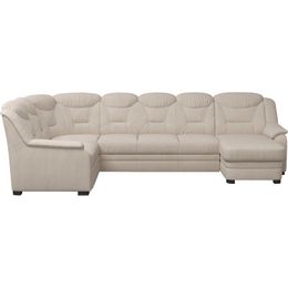 COTTA Wohnlandschaft &raquo;Marcus U-Form&laquo; wahlweise mit Schlaffunktion & Stauraum beige 100% Polyester B/H/T: 330cm x 99cm x 211cm, Struktur soft, 
