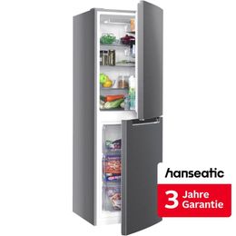 Hanseatic K&uuml;hl-/Gefrierkombination &raquo;HKGK16655CNFI&laquo; 167 cm hoch 54 cm breit inkl. 3 Jahre Herstellergarantie silber T&uuml;rlalarm