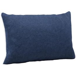 Kissenbezug &raquo;Flanell Baumwolle Kopfkissenbezug - Premium Kissenbezug&laquo; Gr&ouml;&szlig;e 80x80, 40x80 und 70x90 cm; versteckter Rei&szlig;verschluss blau Flanell, 