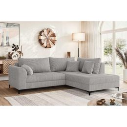 OTTO home Ecksofa &raquo;LEEVKE Design-Sofa mit Ottomane rechts/links bestellbar, Breite 232 cm&laquo; in vielen modernen Farben erh&auml;ltlich, belastbar bis 480 kg 