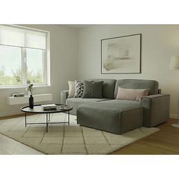 Home Affaire Ecksofa &raquo;Chance, Recamiere beidseitig montierbar, Schlaffunktion, Breite 265 cm&laquo; in Cordstoff HYPER, mit Schlaffunktion und Bettkasten 