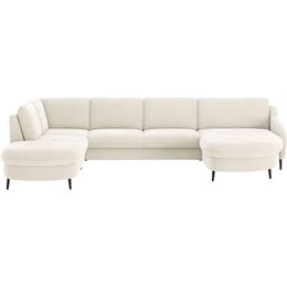 Sit & More sit&more Wohnlandschaft &raquo;Soul U-Form&laquo; wahlweise mit Bett und Bettkasten beige 100% Polyester B/H/T: 372cm x 90cm x 239cm, Luxus-Microfaser ALTARA 