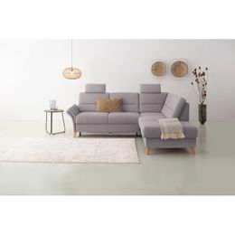 OTTO home Ecksofa &raquo;Westerland L-Form&laquo; Federkern-Polsterung, wahlweise mit Schlaffunktion, Bettkasten silber 100% Polyester B/H/T: 238cm x 90cm x 213cm
