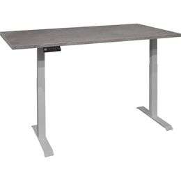 M&auml;usbacher Schreibtisch &raquo;Big System Office&laquo; Breite 180 cm, elektrisch h&ouml;henverstellbar silber B/H/T: 180cm