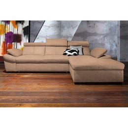 exxpo - sofa fashion Ecksofa &raquo;Salerno, Funktionssofa, Breite 280cm, hoher Sitzkomfort, L-Form&laquo; inkl. Kopf- und Armteilverstellung, wahlweise mit 