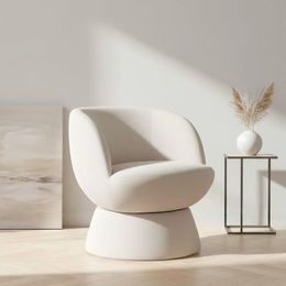 OTTO home Drehsessel &raquo;ZAZZA Lese-Sessel, TV-Sessel, Loungesessel&laquo; 360&deg; drehbar, feiner Struktur-Bezug wei&szlig; pine wood frame, foam, fabric Feinstruktur,