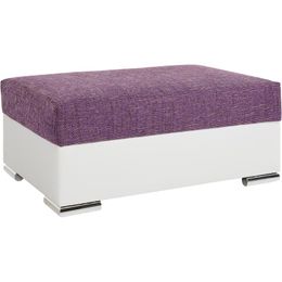 Collection AB Hocker &raquo;John, B: 100 cm&laquo; optional Federkernpolsterung lila B/H/T: 100cm x 40cm x 70cm, Kunstleder SOFTLUX Struktur grob,mit Federkern
