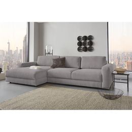 Home Affaire Ecksofa &raquo;Bloomfield, elegant, viel Platz, Mega Couch, Breite 303cm, L-Form&laquo; extra tiefe Sitzfl&auml;che, wahlweise mit Sitztiefenverstellung 