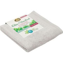G&ouml;zze Handt&uuml;cher &raquo;Uni Recycelt&laquo; im Set, Uni Farben, 100% recycelten Materialien silber Frottier, Obermaterial: 65% Baumwolle, 35% Polyester B/L: 50cmx100cm,