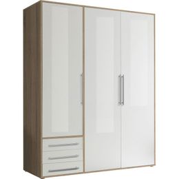 Schlafkontor Dreht&uuml;renschrank &raquo;Lyss Schrank, Kleiderschrank mit Dreht&uuml;ren&laquo; in verschiedenen Farben und Gr&ouml;&szlig;en erh&auml;ltlich wei&szlig; Melamin B/H/T: 155cm x 194cm x 58cm, 