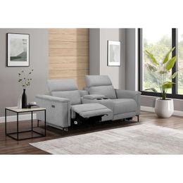 OTTO home 2-Sitzer &raquo;LUND, Struktur, Kinosofa, Relaxfunktion, TV-Sessel, man./elektrisch&laquo; Kopfteilverstellung, Getr&auml;nkefachhalter, Staufach, wahlweise 