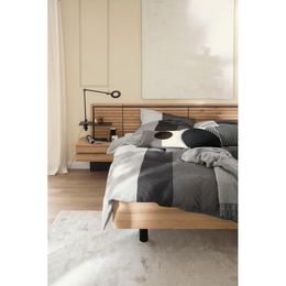 Sch&ouml;ner Wohnen Kollektion SCH&Ouml;NER WOHNEN-Kollektion Bettw&auml;sche &raquo;Art&laquo; 2 Stk. aus best&auml;ndigerer Baumwolle grau Satin, Obermaterial: 100% Baumwolle B/L: 155cm x 220cm, 1 Stk., 1 
