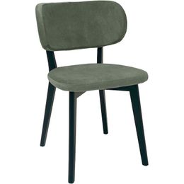 massivline&more 4-Fu&szlig;stuhl &raquo;Luxy Stuhl, Esszimmerstuhl, K&uuml;chenstuhl&laquo; () 2 Stk.Buche schwarz gr&uuml;n Polyester B/H/T: 52cm x 83cm x 59,5cm, 2 Stk., 