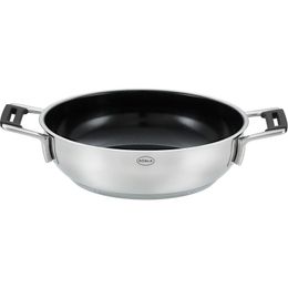 R&ouml;sle R&Ouml;SLE Servierpfanne &raquo;SILENCE PRO CeraPlus&laquo; Edelstahl 18/10 1 Stk. tlg. nat&uuml;rliche Quarzversiegelung ohne PTFE/PFAS, Induktion silber &Oslash; 24cm + H&ouml;he 