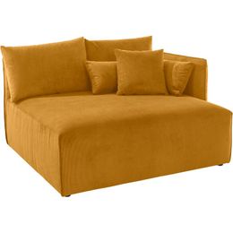OTTO home Ottomane &raquo;N&ouml;re&laquo; kurzes Lounge-Modul - zum Zusammenstellen, Breite 138 cm, Tiefe 128 cm gelb 100% Polyester B/H/T: 138cm x 86cm x 128cm, 