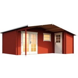 Lasita Maja Gartenhaus &raquo;LITTLE ROCK&laquo; rot Massivholz Fu&szlig;boden im Gartenhaus, ohne Dacheindeckung