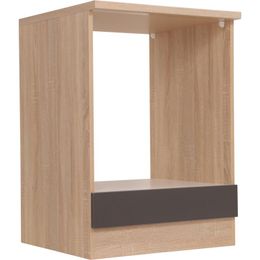 respekta Herdumbauschrank &raquo;Merle&laquo; Breite 60 cm, inkl. Arbeitsplatte, H&ouml;he 85 cm braun Eiche S&auml;gerau Nachbildung, B/H/T: 60cm x 84,8cm x 60cm, 
