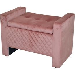 Inosign Sitztruhe 1 Stk. tlg. rosa Die rundum gepolsterte Sitztruhe &uuml;berzeugt mit einem trendigen Retro-Look. Sitzfl&auml;che, Armlehnen sowie die Wangen 
