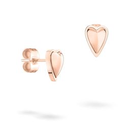Liebeskind Berlin Damen Paar Ohrstecker &raquo;Metal Heart, Herz&laquo; rosa Edelstahl
