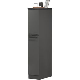 KOCHSTATION Apothekerschrank &raquo;KS-Sole&laquo; Breite 30 cm, 2 Ausz&uuml;ge, 4 F&auml;cher schwarz Holzwerkstoff B/H/T: 30cm x 165cm x 60cm, Schubladen: 2 Stk.