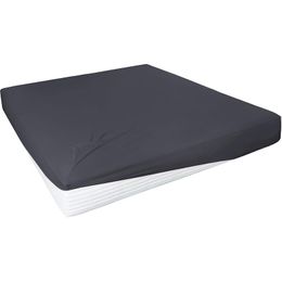 Primera Spannbettlaken &raquo;Elasthan-Feinjersey&laquo; PREMIUM, aus 95% gek&auml;mmter Baumwolle und 5% Elasthan, bis 28 cm H&ouml;he grau Jersey-Elasthan, Obermaterial: 95% 