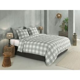 ZO HOME Bettw&auml;sche &raquo;Quattro-di-Lino&laquo; 1 Stk. Bettw&auml;sche aus 100% Baumwolle, hochwertige Renforc&eacute; grau Renforc&eacute;, Obermaterial: 100% Baumwolle B/L: 135cm
