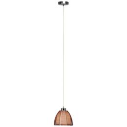 Brilliant Pendelleuchte &raquo;Relax&laquo; E27 1 Stk. H&auml;ngelampe 20cm braun 1, &Oslash; 19,5cm H: 126cm, 1 Stk.