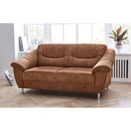 Sit & More sit&more 2-Sitzer &raquo;Salsa&laquo; mit Federkern braun Struktur (100% Polypropylen);Bedruckte Microfaser (100% Polyester);Luxus-Microfaser ALTARA NUBUCK (100% 