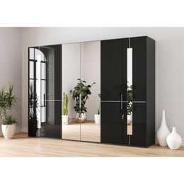 Musterring Kleiderschrank &raquo;Imola W&laquo; inkl. Einlegeb&ouml;den und Kleiderstangen, mit Glas- und Spiegelt&uuml;ren grau Floatglas, Holzwerkstoff B/H/T: 295,2cm x 236cm x 58cm